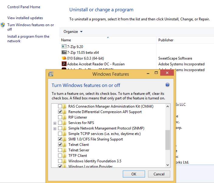 KB Parallels: How to install Telnet Client.